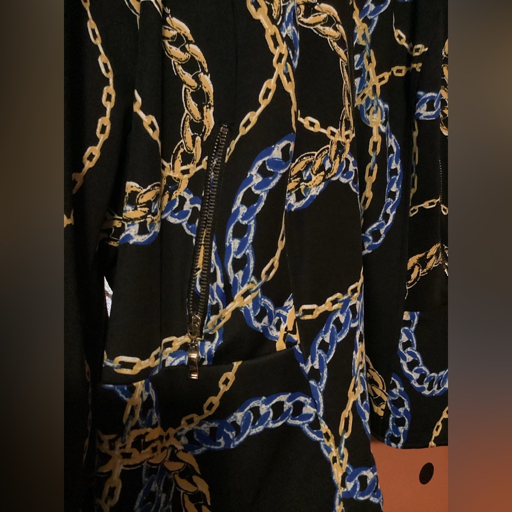 Chain Print Jacket (Ashley Stewart) - Gem